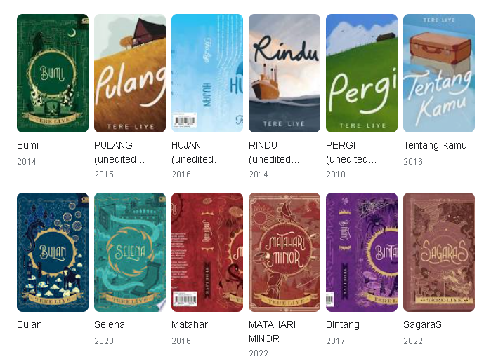Buku Best Seller Salah Satu Penulis Terkenal di Indonesia, Tere Liye ...