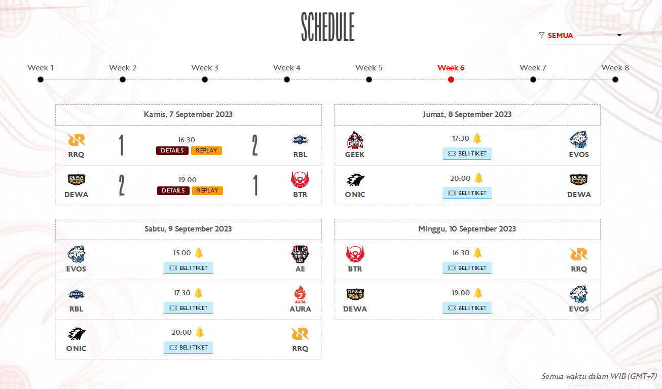 Jadwal MPL ID S12 Hari ini 8 September 2023, MPL Indonesia EVOS Legends dan ONIC Esports bakal ...