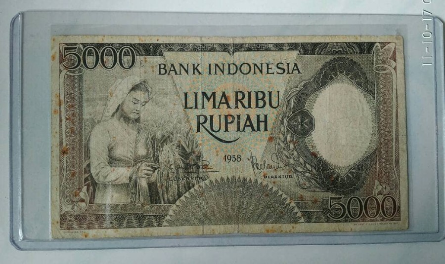 Uang Langka, Harga Uang Kertas Rp5.000 Tahun 1958 Bikin Melongo ...