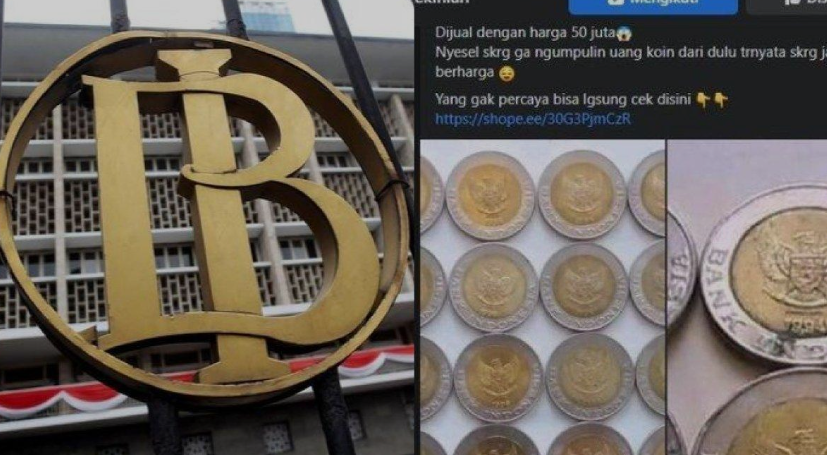 Uang Koin Rp.1000 bergambar Kelapa Sawit (tahun 1996, 1997, 2000) Dijual dengan harga 50 juta ...