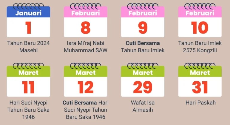 Tanggal Libur Panjang di Tahun 2024, Cek Beberapa Tanggal Libur Panjangnya Disini! – Pasundan ...